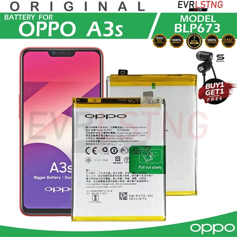 OPPO A S BATTERY MODEL BLP V ORIGINAL EQUIPMENT MANUFACTURER EVERLASTING USER MAh