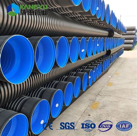 HDPE Double Wall Corrugated Pipe Sn Sn Mm Mm Drainage Pipe Dwc HDPE Plastic Tubes