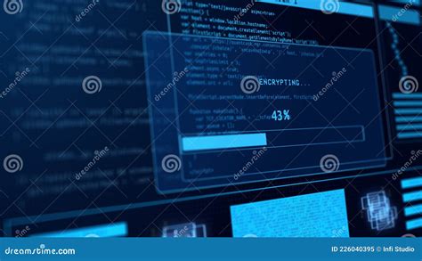 Access Denied Codes Identifying Security System On Screen Loop Animation Stock Video Video Of