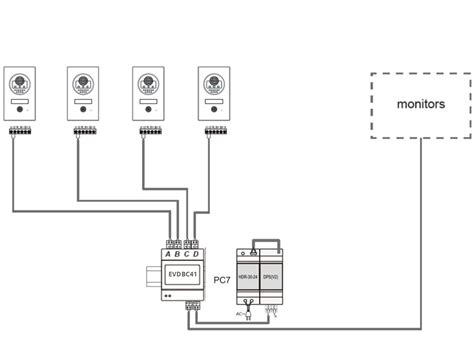 2 Wire Easyinstall Video Intercom System 4 Way Distributor Module Ev Dbc4a1 For Up To 4 Door