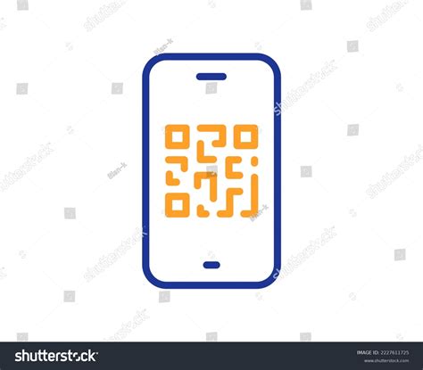 Qr Code Line Icon Scan Barcode Stock Vector Royalty Free 2227611725 Shutterstock