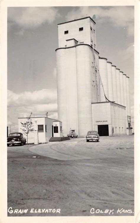 Colby Kansas Grain Elevator Real Photo Vintage Postcard U United