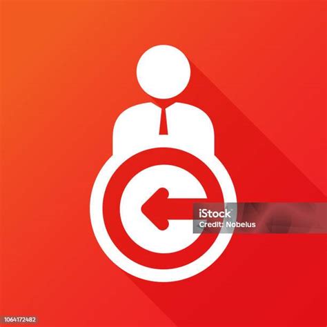 사용자 로그 아웃 아이콘 빨간색 배경에 고립 된 유행 플랫 스타일 귀하의 웹 사이트 디자인에 대 한 사용자 로그 아웃 기호 0명에 대한 스톡 벡터 아트 및 기타 이미지