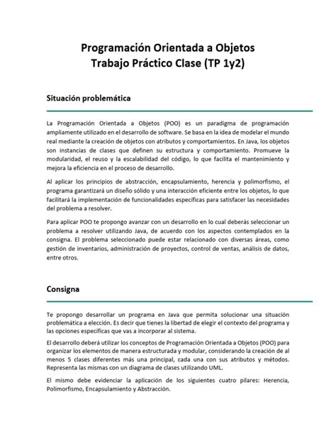 Poo Tp1y2 Descargar Gratis Pdf Programación Orientada A Objetos Objeto Informática
