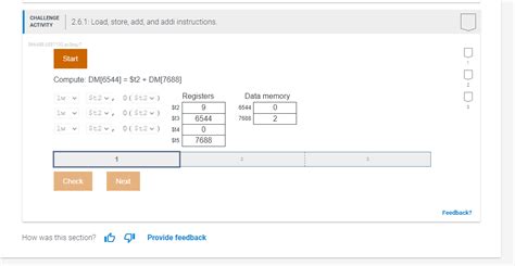 Solved Feedback CHALLENGE ACTIVITY Load And Store Chegg