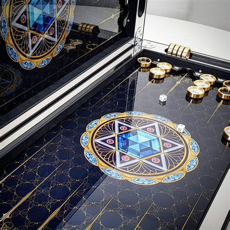 Metal Backgammon Set Personalized Board And Chips Unique Large Backgammon Custom Design