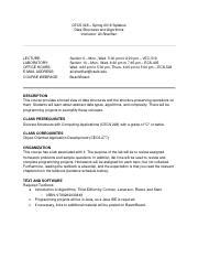 Spring 2018 CECS 328 Syllabus Ali Sharifian V2 Pdf CECS 328