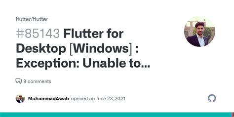 Flutter For Desktop Windows Exception Unable To Generate Build Files · Issue 85143