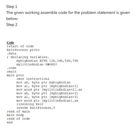 1 Converting From Little Endian To Big Endian Write