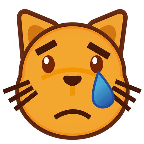Crying Cat Free Vector Emoji On