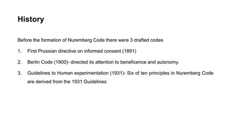 The Nuremberg Code Pptx