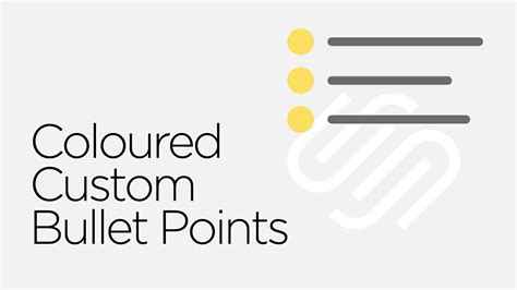 Custom Bullet Points Spacesites