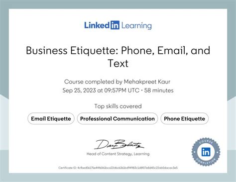 Mehakpreet Kaur On Linkedin Certificate Of Completion