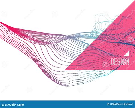 Abstract Art Array With Dynamic Emitted Particles Water Splash