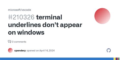 Terminal Underlines Dont Appear On Windows · Issue 210326 · Microsoft