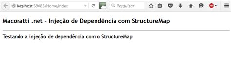 asp mvc 5 usando o structuremap para injeção de dependência