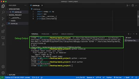 Macos Mac Os Vscode Built In Terminal Cant Import Installed Python Packages Even The