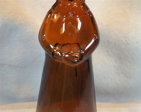 Vintage Aunt Jemima Syrup Bottle Brown Amber Glass Inches High Collectible