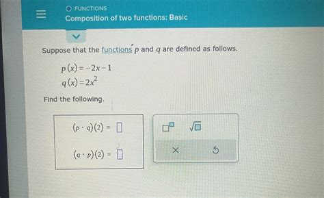 Solved Suppose That The Functions P And Q Are Defined As Chegg Com