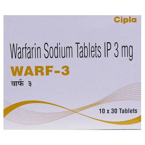 Warf 3 Warfarin Sodium Tablets At ₹ 110strip In Nagpur Id