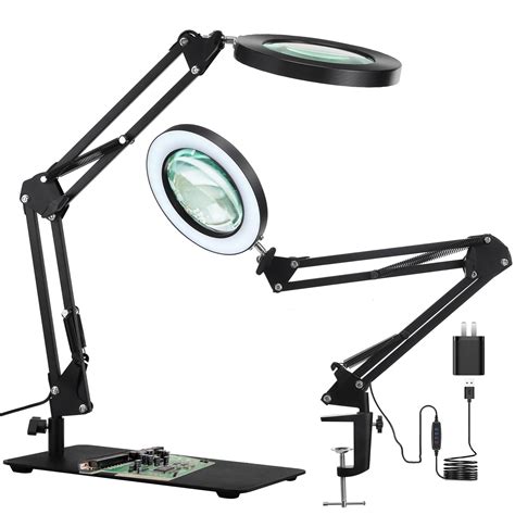 Kirkas 10x Led Lighted Real Glass Magnifier With Light Anti Tipping