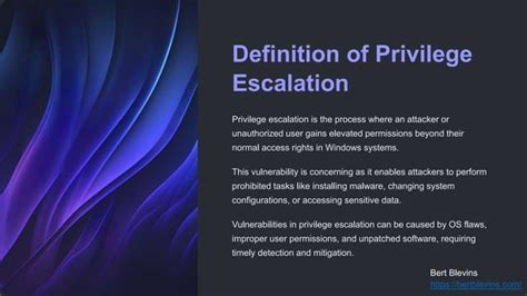 Escalate Privileges In Windows Addressing A Critical Security Vulnerability Ppt