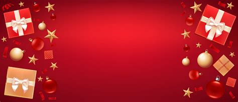 크리스마스 배경 인사말 카드입니다 전단지 포스터 저녁 식사 초대 프로모션 배너용 템플릿 크리스마스 공 별 선물 상자 및 텍스트