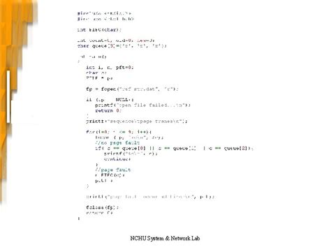 Lab 12 Page Replacement Algorithm Nchu System Network