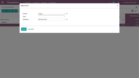 Timesheets In Odoo