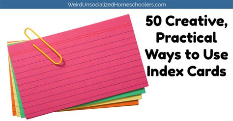 Index Card Uses