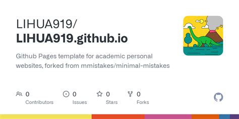 Github Lihua919 Github Pages Template For Academic Personal Websites
