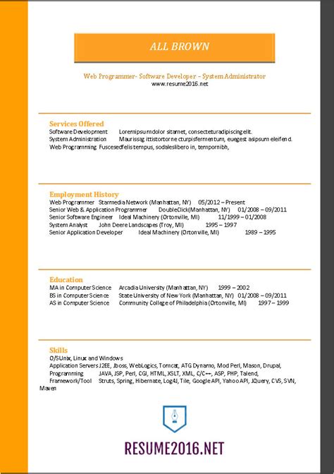 Functional Resume Format Word Word Resume Templates 2016 Williamson Ga Us