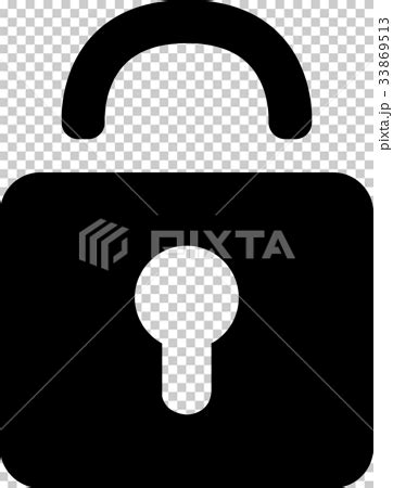 鑰匙鎖安全圖標 插圖素材 33869513 PIXTA圖庫