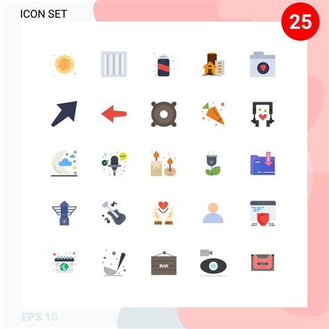 User Interface Pack Of 25 Basic Flat Colors Of Arrow Files Summer