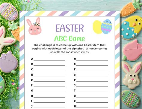 Easter Abc Game A Z Race Game Easter Alphabet Game Etsy