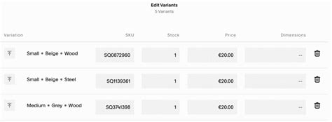 Sales Option Not Appearing When Applying Multiple Variants To A Product Any Idea Why Not