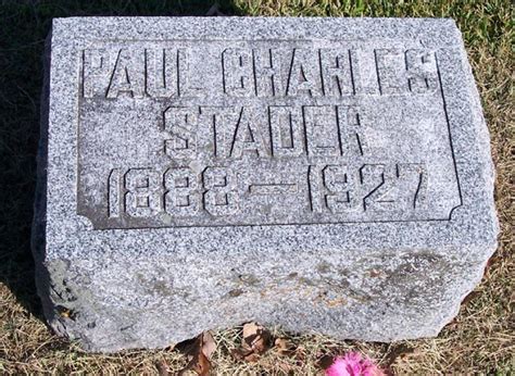 Paul Charles Stader 1888 1927 Find A Grave Gedenkplek