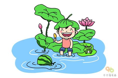 夏日清晨主题简笔画 简笔画图片大全 普车都