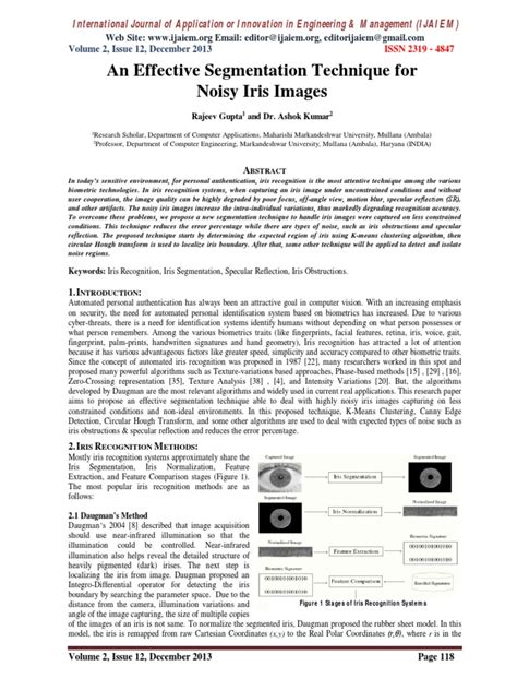 An Effective Segmentation Technique For Noisy Iris Images Pdf Image
