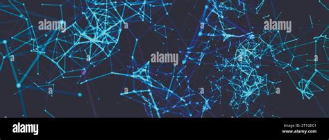 Abstract Polygonal Vector Background With Connecting Dots And Lines Digital Data Visualization