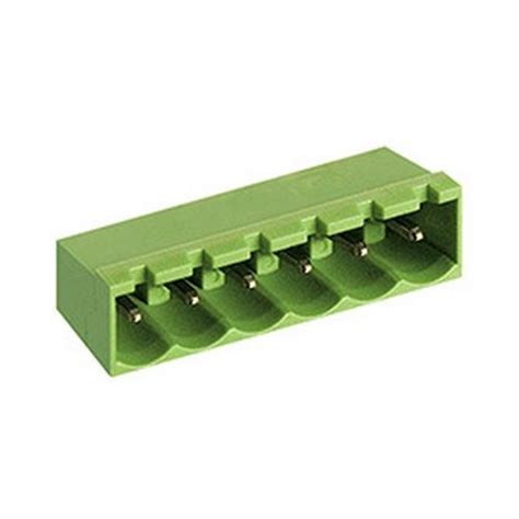 19 Position Pcb Terminal Block Header With Closed Ends Horizontal 5mm Pin Spacing Polarizing