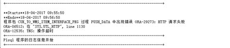 ora 29273 请求失败 ora 06512 在 sys utl line 1130 ora 12535