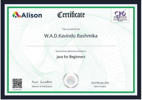 Kavindu Rashmika On Linkedin Javaforbeginners Alison