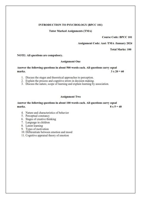 IGNOU BPCC Solved Assignment Jan English Medium IGNOU Solved Assignment