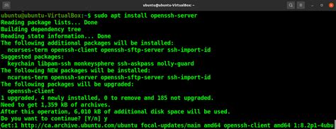 how to install and configure ssh server on ubuntu 20 04