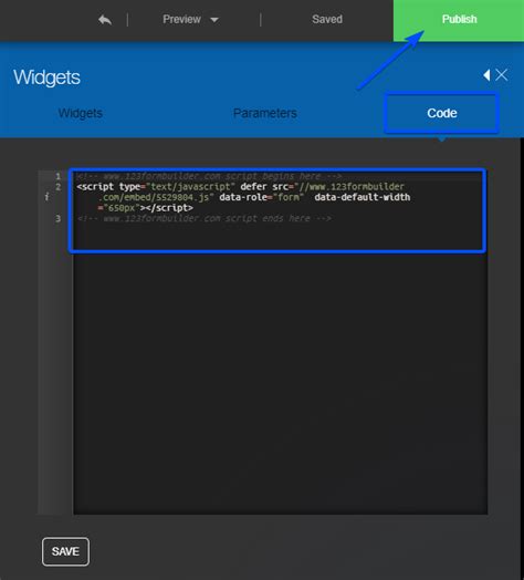 How To Publish Webforms On Im Creator 123formbuilder Docs