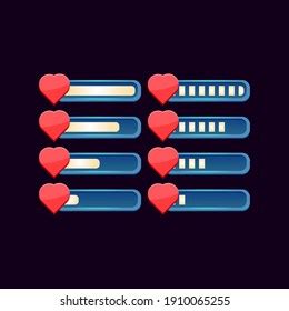 Set Gui Fantasy Rpg Energy Stamina Stock Vector Royalty Free 1954857835 Shutterstock