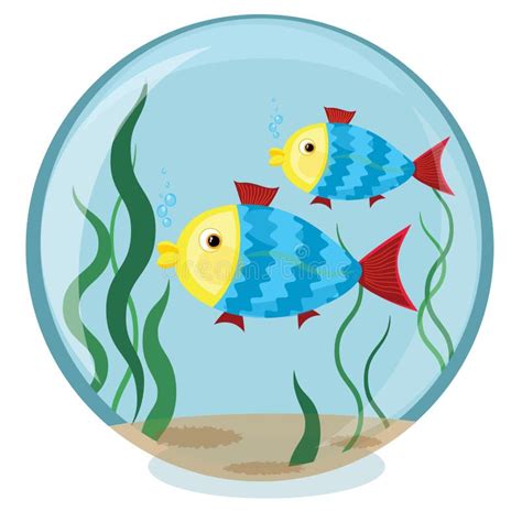 水族馆 向量例证 插画 包括有 查出 设计 宠物 橙色 飞翅 沙子 鱼缸 字符 水族馆 31960442