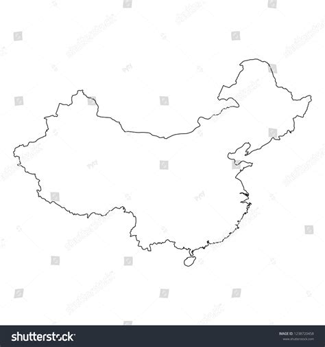 Xxx Solid Black Outline Border Map Stock Vector Royalty Free Shutterstock