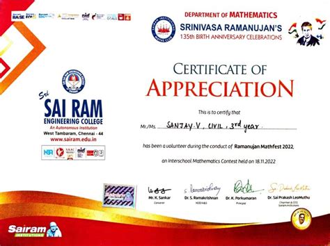 Sanjay V On Linkedin Certificateofappreciation